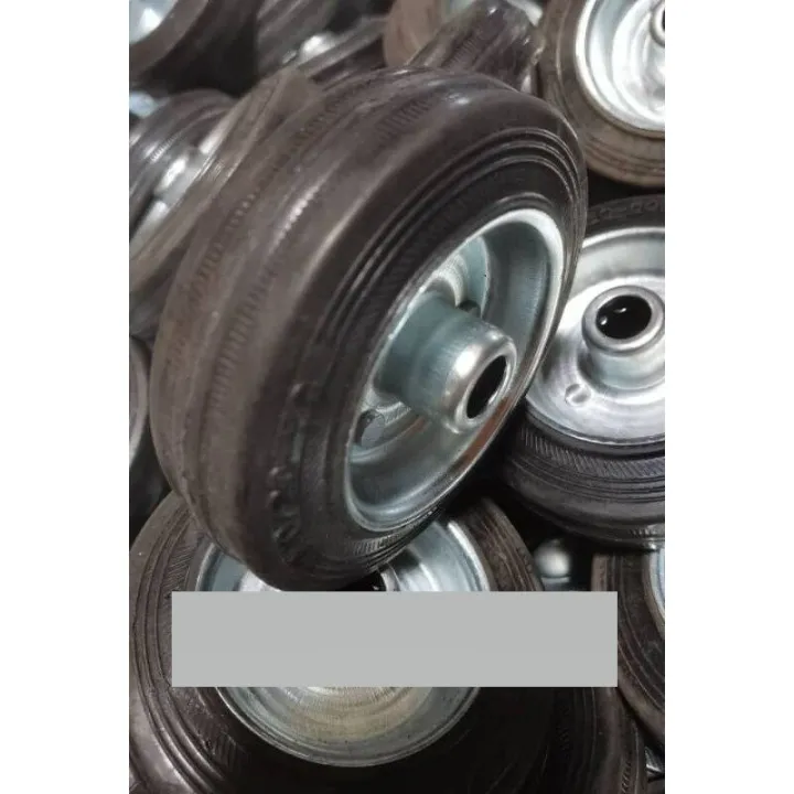 3 INCI RODA GETAH HITAM PEPEJAL SAHAJA / SOLID BLACK RUBBER ONLY. | Lazada