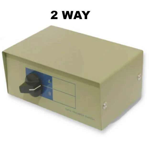 2:1 DB25 Parallel Port Manual Data Transfer Switch Box (Heavy Duty ...