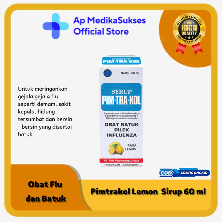 PimTraKol Lemon Sirup 60 ml - Obat Flu & Batuk Anak | Lazada Indonesia