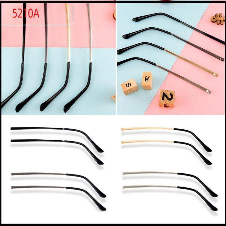 5210A 1 Pair โลหะสำหรับตกแต่ง กันลื่น แว่นตาสำหรับแว่นตา สากลสากลสากล อุปกรณ์เสริมแว่นตา แขน ...