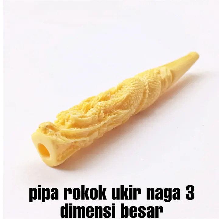 pipa rokok once cangklong ukir naga besar panjang model gading | Lazada ...