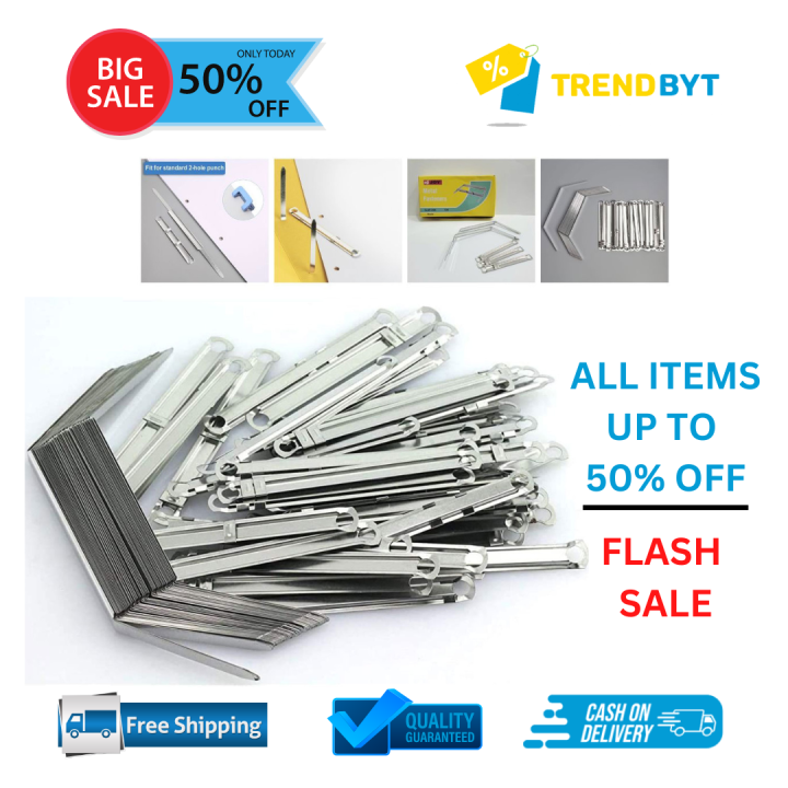 TRENDBYT - 50 Sets Per Box Fasteners Metal 7 cm Metal File 2-Hole Metal ...