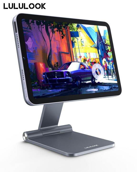 LULULOOK Foldable Magnetic Stand For Ipad Mini 6 Adjustable Desk Holder ...