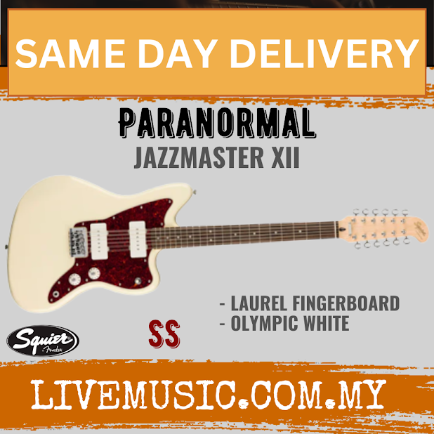 Squier Paranormal Jazzmaster XII 12-String Electric Guitar, Olympic ...
