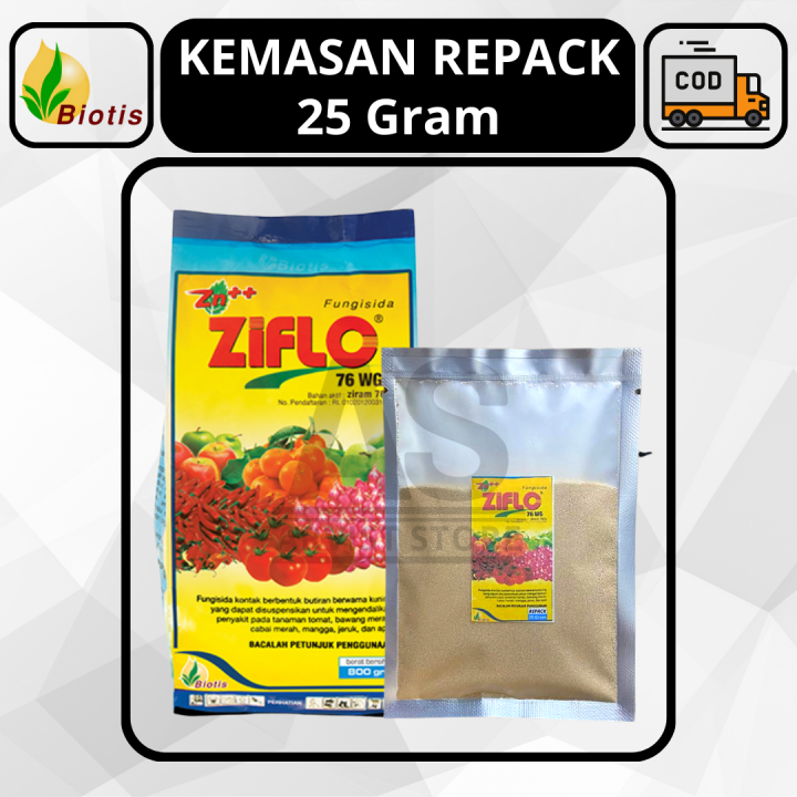 Fungisida ZIFLO 76WG Bahan Aktif Ziram 76% Kemasan Repack 25 Gram | Lazada Indonesia