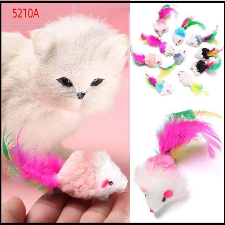 5210A 10Pcs ปฏิบัติ หญ้าชนิดหนึ่ง ของขวัญ ตลก ของเล่นแมวแบบโต้ตอบ ชุดสั่นหนู ของเล่นแมวเมาส์ ลูก ...