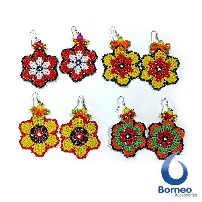 Anting Manik Etnik Model Bunga Khas Kalimantan | Lazada Indonesia