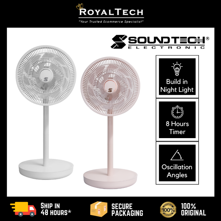 SOUNDTEOH SCF-33 Air Circulation Fan With Storage Base│Rechargeable Air Fan │ Stand Fan ...