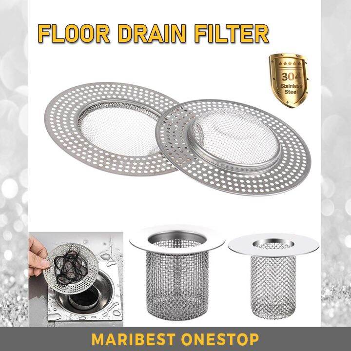 304 Stainless Steel Strainer Bathroom Toilet Floor Drain Filter Sewer ...