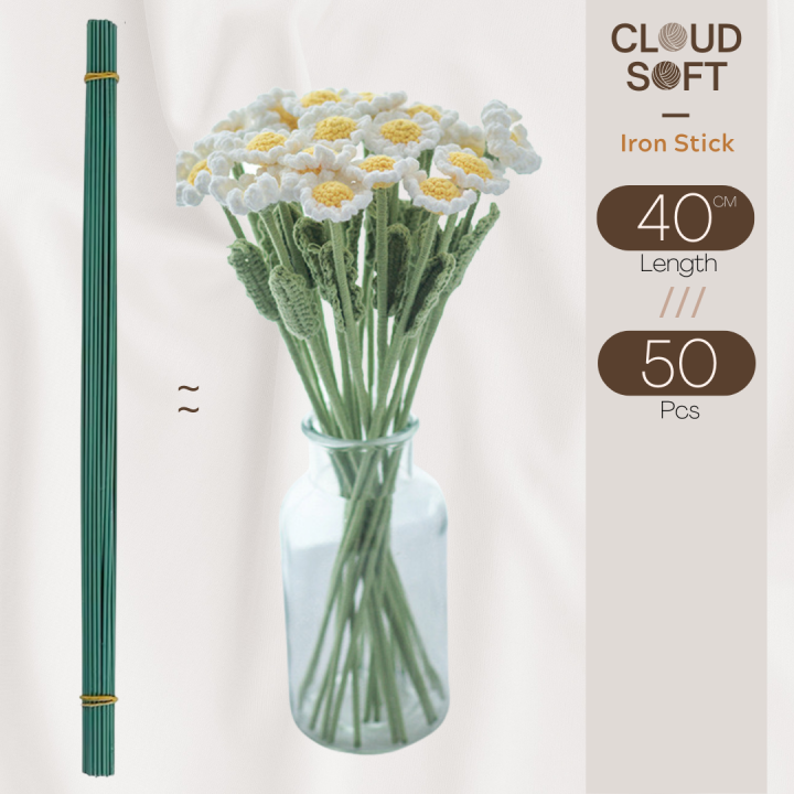 (50PCS) 2mm X 40cm Flower Soap stick Tangkai Bunga Tangkai Besi Tangkai ...