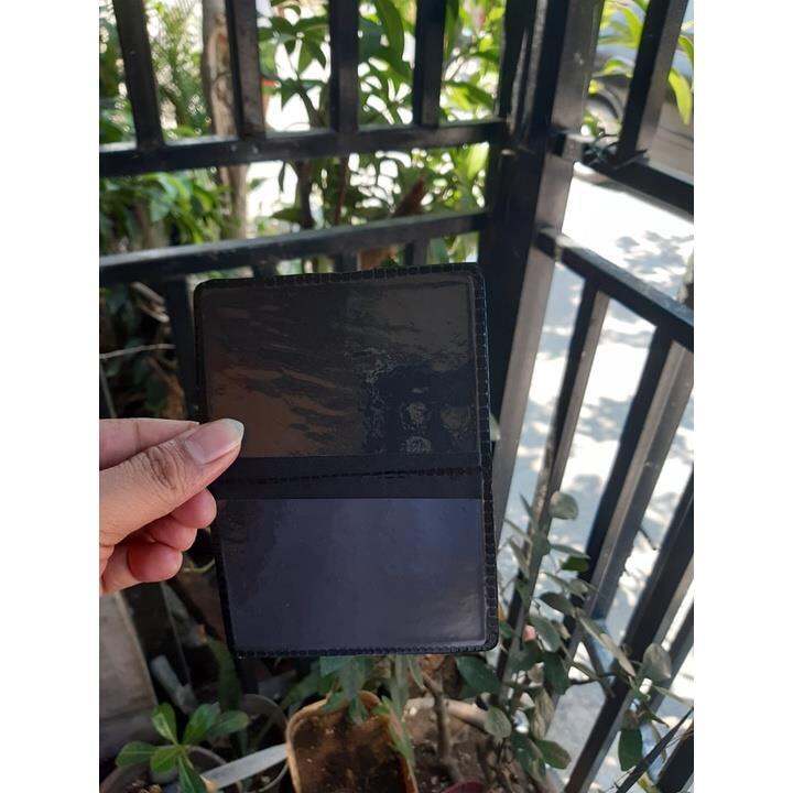 DRIVER LICENSE JACKET WITH PVC INSIDE (BLACK) | Lazada PH