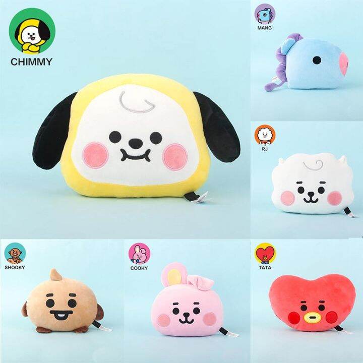 ตุ๊กตาหนานุ่ม Bt21การ์ตูนชิมแปนซี RJ KOTA คาวาอิอะนิเมะพวงกุญแจยัดไส้จี้น่ารักหมอนตุ๊กตา Plushie ...