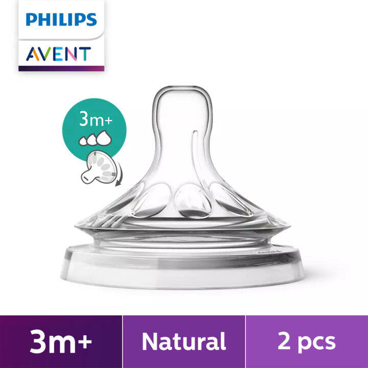 Philips AVENT 3m+ Natural Variable Flow Nipples, 2-pack | Lazada PH