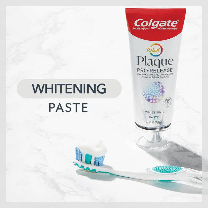 Colgate Total Plaque Pro Release Whitening Toothpaste, 3 Oz Tube ...