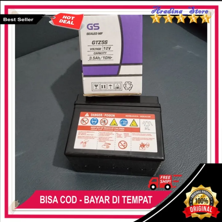 Aki Astra Kering ORI Aki Motor Astra GS GTZ5s Vario 110 Techno F1 Accu ...