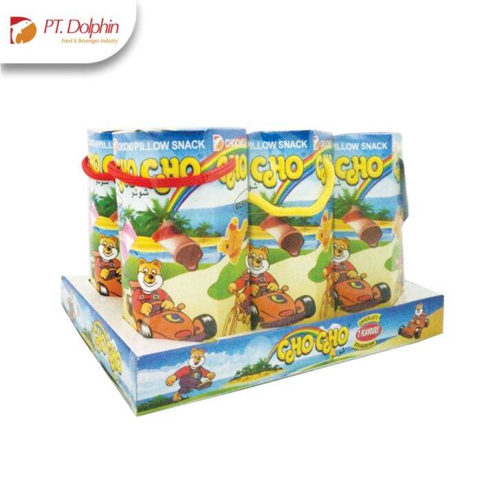 Cho Cho Pillow - Wafer - Snack - Choc-Strawberry | Lazada Indonesia