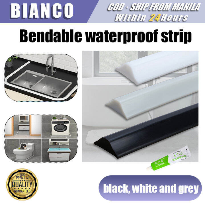 Bathroom Shower Water Blocking Water Barrier Strip Flexible kitchen ...