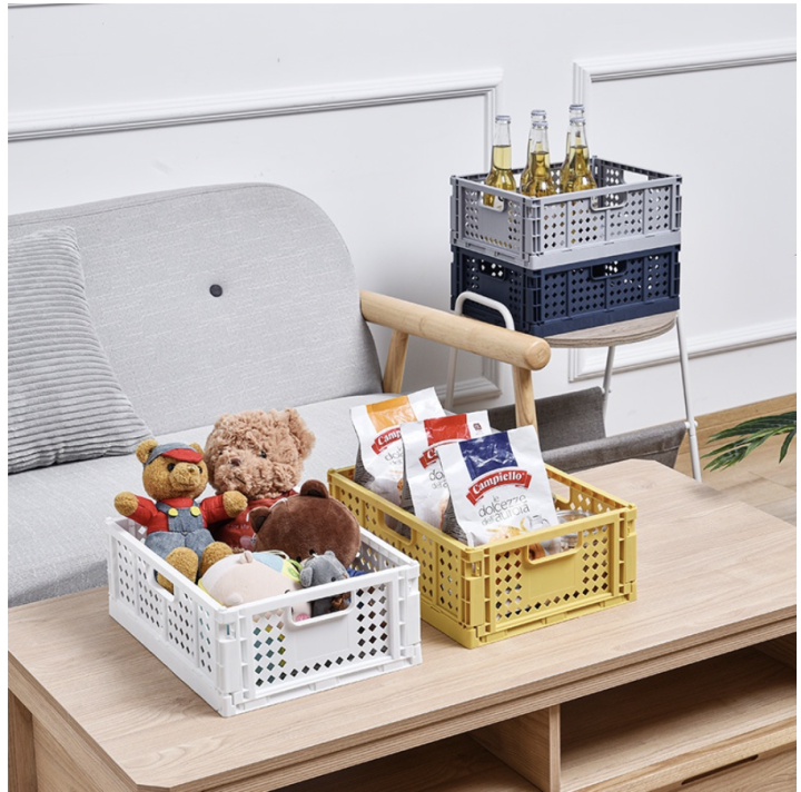 ECOPLANETOFFICIAL COD#INS Korean folding plastic storage box, tidy ...