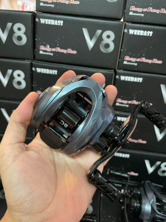 รอกหยดน้ำWeebass V8 แขนแต่ง หมุนลื่น หน่วง 2 ระบบ มีคลิกเสียงปลาลาก!! | Lazada.co.th