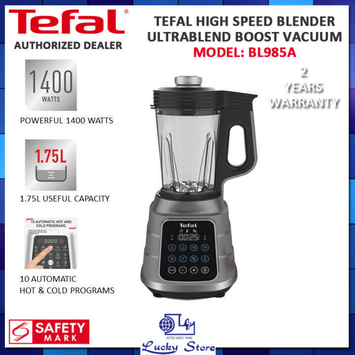 TEFAL BL985A HIGH SPEED BLENDER ULTRABLEND BOOST VACUUM MODEL 1300W WITH TRIPL'AX PRO TECHNOLOGY ...