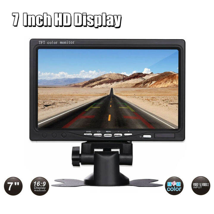 7 inch Pillow TFT LCD Color Monitor 12V Color HD Monitor for Car CCTV ...