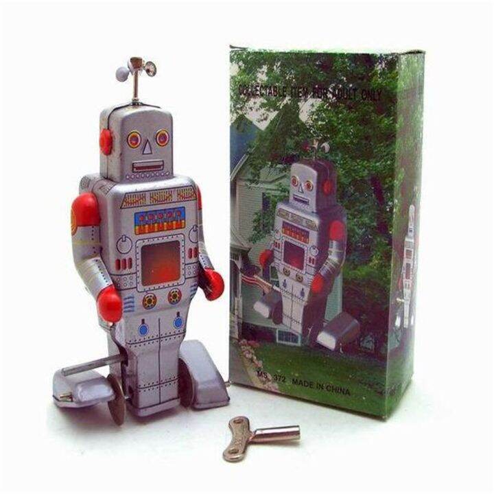Classic Tin Wind Up Clockwork Toys Robot Model Wind-up Tin Toy For ...