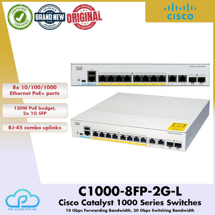 C1000-8FP-2G-L | Cisco Catalyst 1000 Series Switches | 8x 10/100/1000 ...