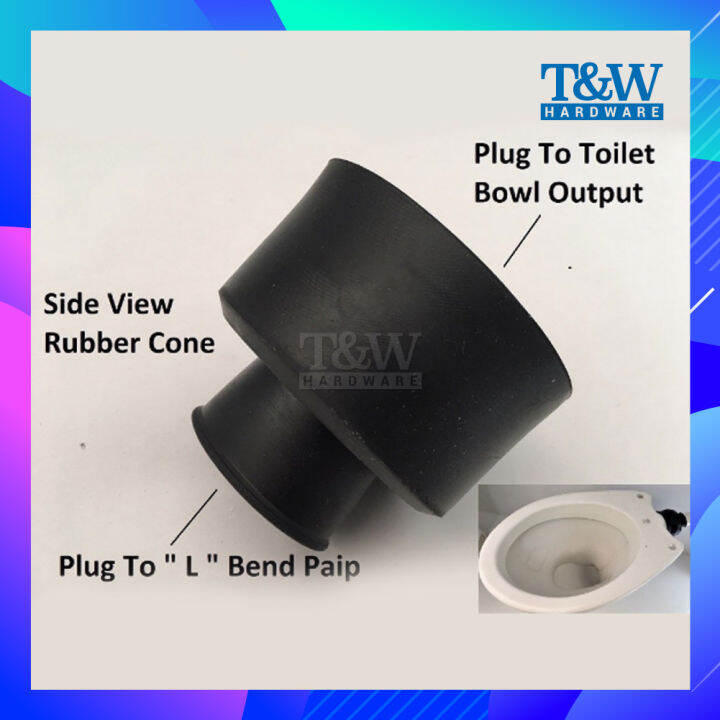 72mm Big Toilet Bowl WC Rubber Cone Connector for Cistern / Kon ...