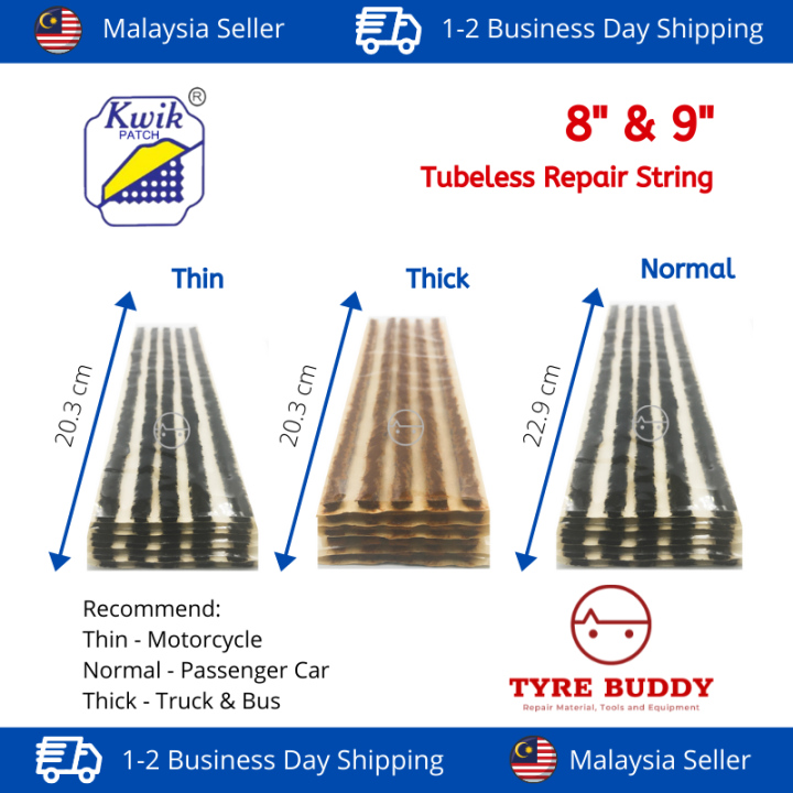 KWIK Tubeless Repair String; Tyre String; Tyre Seal; Car; Truck; Bus ...