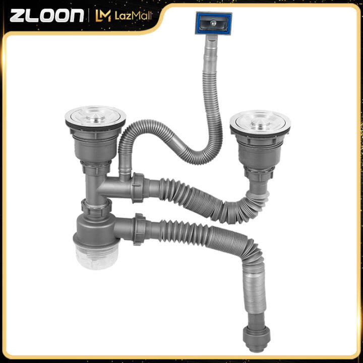 ZLOON kitchen sink Traps & Drains drain set gourd drainer single-slot ...
