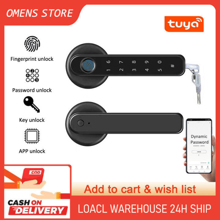 Omens smartlock Tuya Fingerprint Smart Door Lock Electronic Digital ...