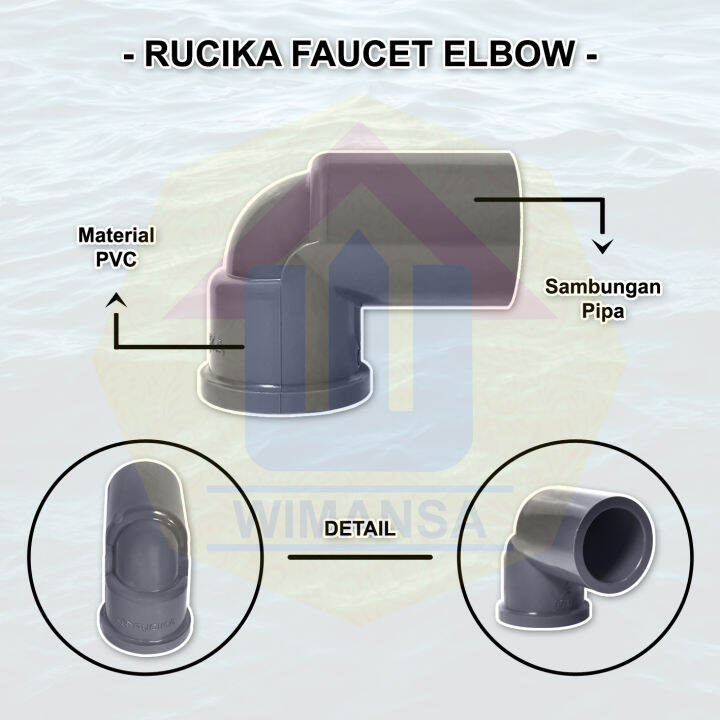 WMS-RUCIKA FAUCET ELBOW 3/4 INCH - SAMBUNGAN PIPA PVC | Lazada Indonesia