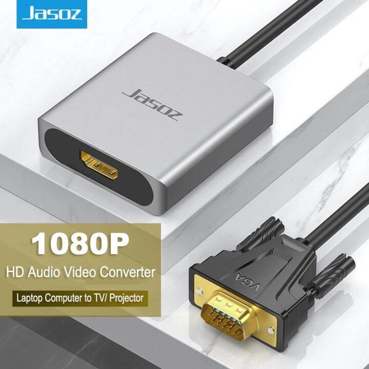 VGA to HDMI Adapter Video Converter Cable for Male Female PC Laptop HD ...