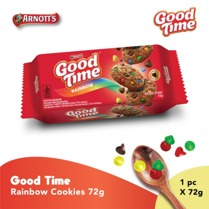 GOOD TIME Rainbow Chocochips Cookies 72g | Lazada Indonesia