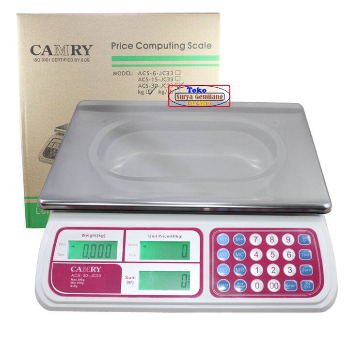 Camry Timbangan Digital / Timbangan Laundry ACS-30kg Timbangan Duduk ...