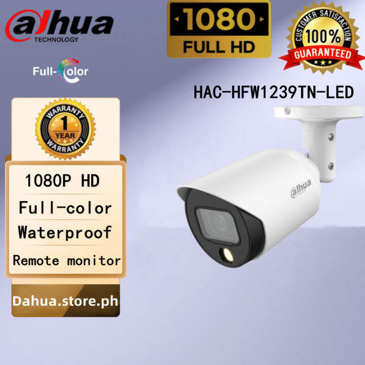 Dahua CCTV Camera 2MP/5MP Full HD(HAC-HFW1239TN-LED) Full-color Starlight Bullet Waterproof ...