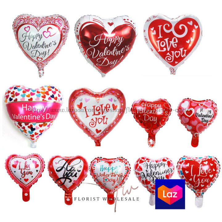 18 inch /10 inch Foil Balloon I Love You / Happy Valentines Day / Gift Balloon Bouquet Deco ...