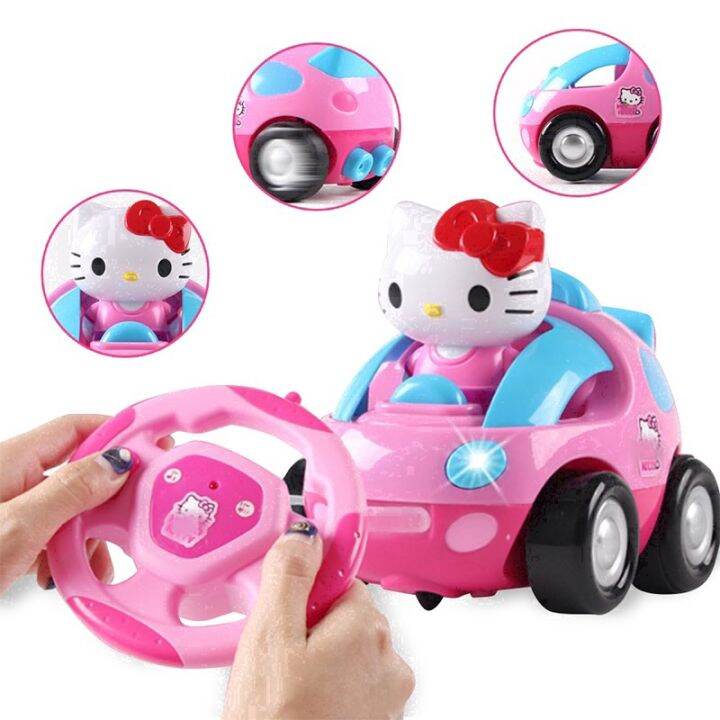 Hello Kitty Remote Control Car with Music and Flashing LED Headlights ...