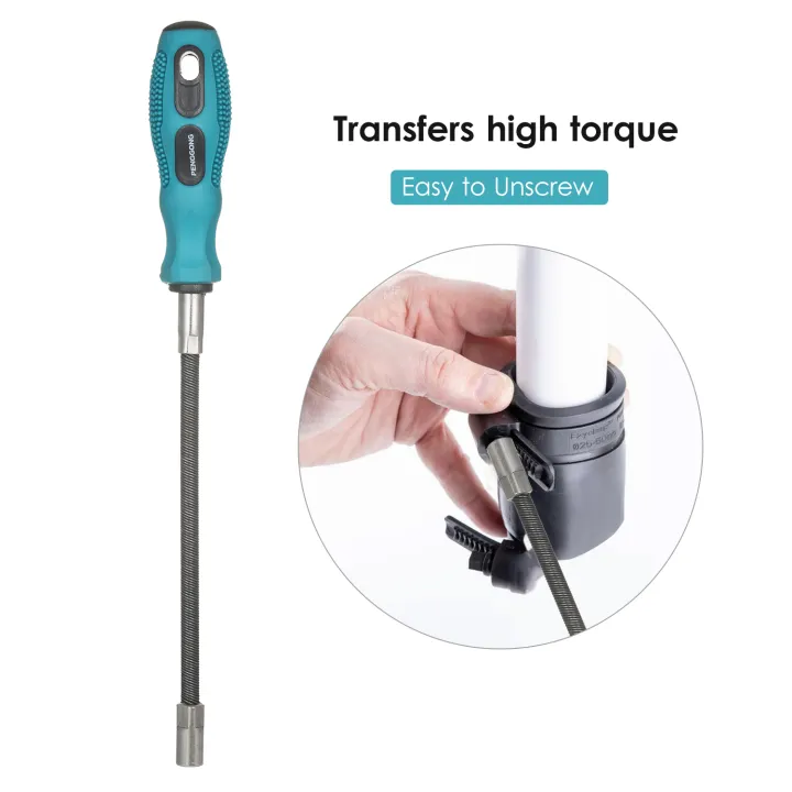 keykits- Flexible Hose Clamp Driver 7mm Metric Nut Driver Non-Slip Flex ...