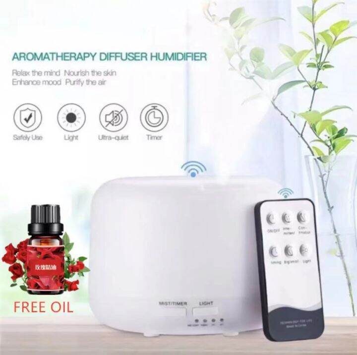 500ml 7 Led Color Aromatherapy Essential Oil Diffuser Ultrasonic Air