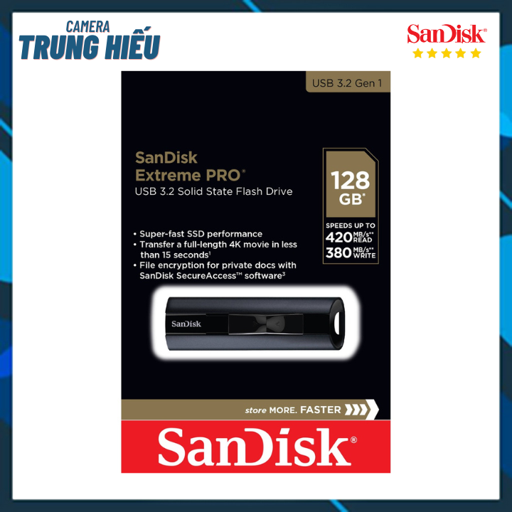 USB 3.2 SanDisk Extreme Pro CZ880 128GB CZ880 420MB/s (SDCZ880-128G-A46 ...