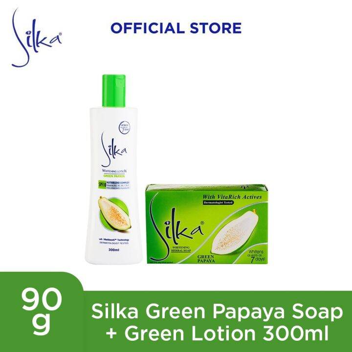 Silka Green Papaya Soap 90g + Green Lotion 300ml | Lazada PH