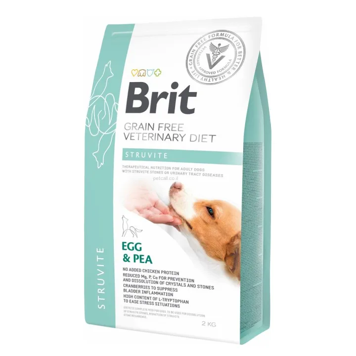 Brit Grain Free Veterinary Diet Struvite Dog Dry Food 2kg | Egg and Pea ...