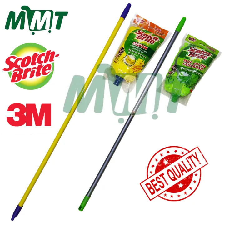 3M Scotch-Brite Rayon Yellow Strip Mop Scotch-Brite Green Strip Mop ...
