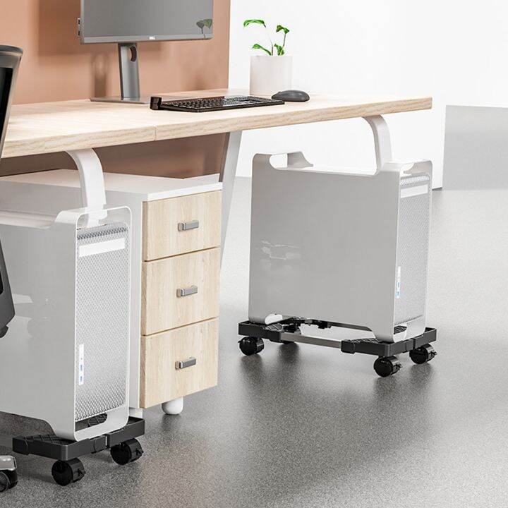 Mobile CPU Stand Adjustable Computer Tower Stand With Rolling Caster ...