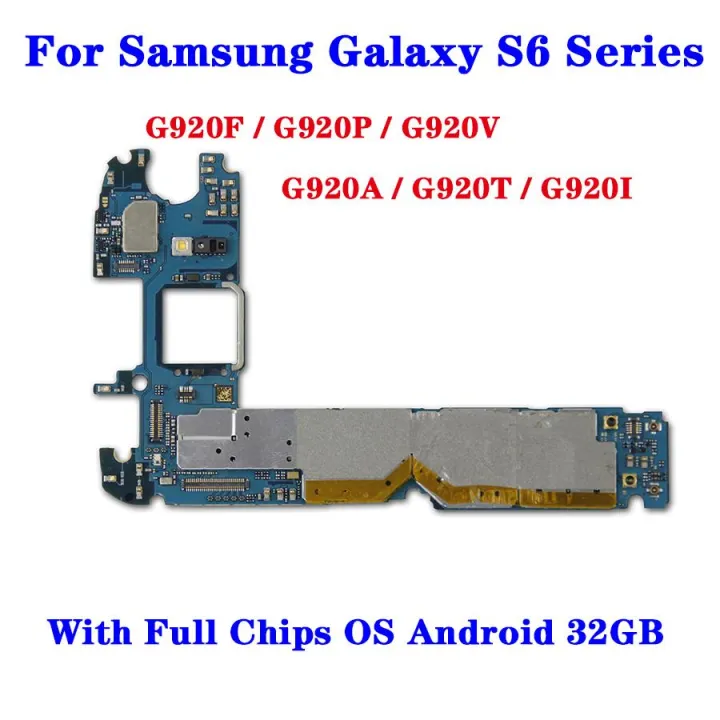 Original Unlocked Motherboard For Samsung Galaxy S6 G920F/G920P/G920V ...
