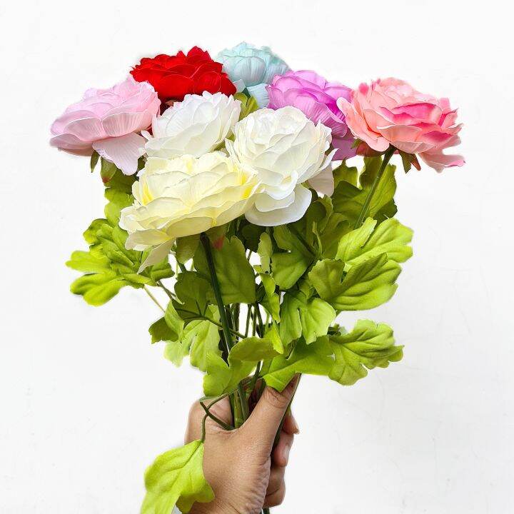 Bunga Hias Mawar Artificial Plastik Setangkai Rose Pink Tiruan - AF06 ...