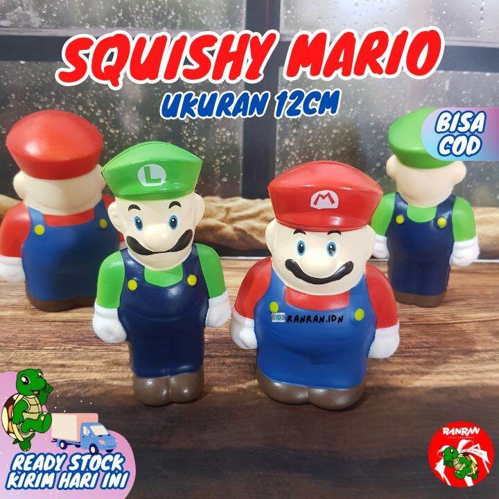 Squishy Super Mario and Luigi ukuran 12 cm/ Squishy Cowok/ Squishy ...