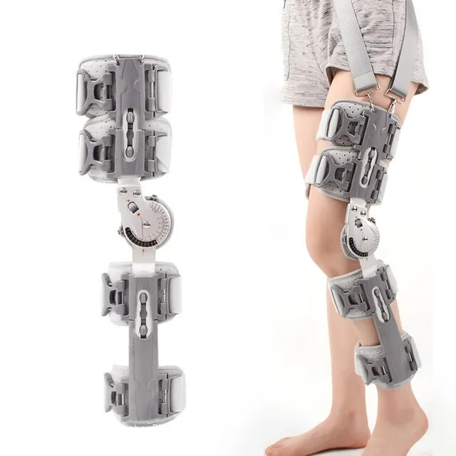 Leg Knee Joint Fixation Brace Hinged Knee Brace Fracture Ligament ...