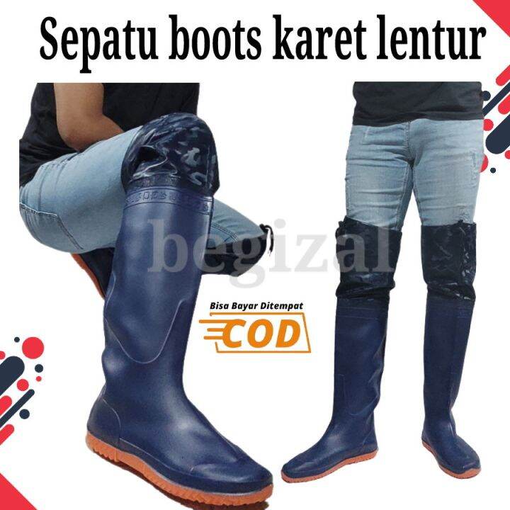 SEPATU BOT KARET PANJANG PETANI KOREA SEPATU SAWAH ANTI KEONG PANJANG ...